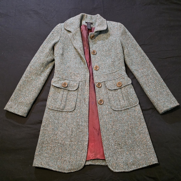 Frenchi | Jackets & Coats | Frenchi Green Wool Coat Womens Small | Poshmark